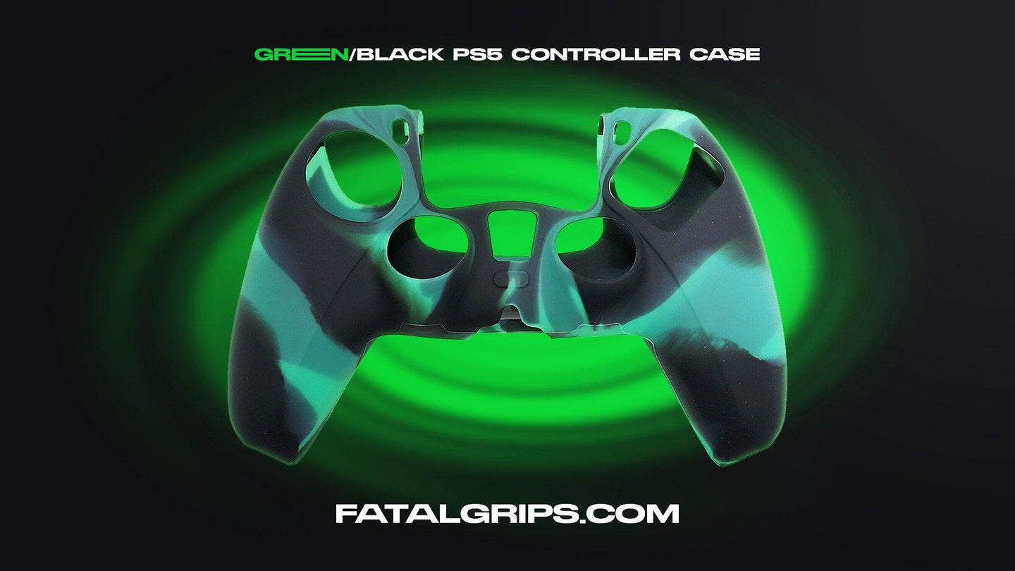 Green/Black PS5 Controller Case – Fatal Grips